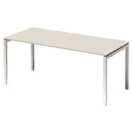 Bisley Cito Höhenverstellbar Schreibtisch Hellgrau 4 Metallfüße 1.800 (B) x 800 (T) x 740 (H) mm MFC (Melaminbeschichtete Spanplatte), Stahl