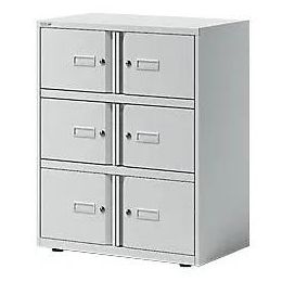 Bisley Essentials Lodge Stahl Aktenschrank 6 Sch&uuml;be Abschlie&szlig;bar 800 x 470 x 1.000 mm Verkehrswei&szlig;