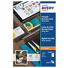 Avery Zweckform Visitenkarten 185 g/m2 Weiß 25 Blatt à 10 Stück