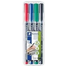 Staedtler 311 WP4 Folienstift 97% Recycelt Extra Fein Filzspitze 0.4 mm Farbig sortiert Nachfüllbar 4 Stück