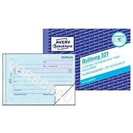 Avery Zweckform Quittungsformulare 321 DIN A6 quer Perforiert N/A 50 Blatt