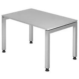 Hammerbacher J Series VJS Höhenverstellbar Schreibtisch Rechteckig Grau 4 Metallfüße 1.200 (B) x 800 (T) x 760 (H) mm Spanplatte, Stahl
