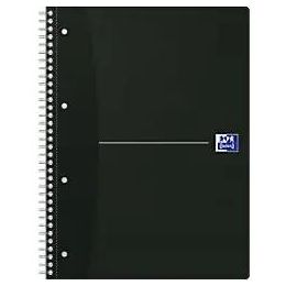 Oxford Office Essentials Collegeblock DIN A4+ Liniert Spiralbindung Karton Schwarz Perforiert 140 Seiten