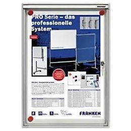 Franken Valueline A4 Abschließbarer Schaukasten Wandmontage Silber Nicht klebend 28 (B) x 3 (T) x 37 (H) cm