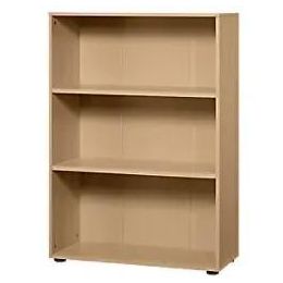 Hammerbacher Matrix Melaminharzbeschichtete Spanplatte B&uuml;cherregal 2 Fachb&ouml;den 800 x 330 x 1.144 mm Braun Buche