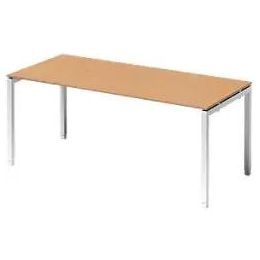 Bisley Cito Höhenverstellbar Schreibtisch Buche 4 Metallfüße 1.800 (B) x 800 (T) x 740 (H) mm MFC (Melaminbeschichtete Spanplatte), Stahl