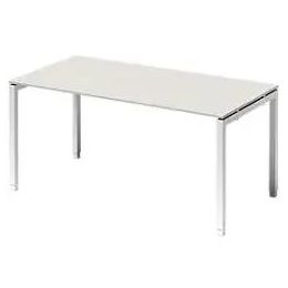 Bisley Cito Höhenverstellbar Schreibtisch Hellgrau 4 Metallfüße 1.600 (B) x 800 (T) x 740 (H) mm MFC (Melaminbeschichtete Spanplatte), Stahl