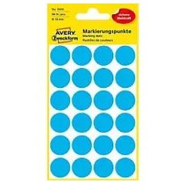 Avery Zweckform Markierungspunkte 3005 Selbsthaftend Blau 4 Blatt à 24 Etiketten