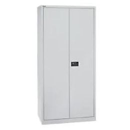Bisley Universal Flügeltürenschrank Stahl 4 Fachböden abschließbar 914 x 500 x 1.950 mm Hellgrau