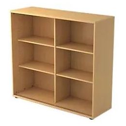 Hammerbacher Matrix Schrank Melaminharzbeschichtete Spanplatte 2 Fachböden 1.200 x 400 x 1.100 mm Buche Braun