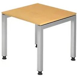 Hammerbacher J Series VJS Höhenverstellbar Schreibtisch Rechteckig Buche 4 Metallfüße 800 (B) x 800 (T) x 760 (H) mm Spanplatte, Stahl