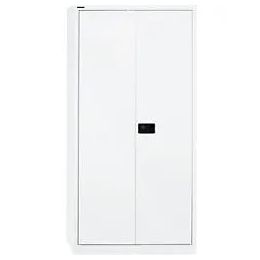Bisley Universal Flügeltürenschrank Stahl 4 Fachböden abschließbar 914 x 400 x 1.950 mm Verkehrsweiß