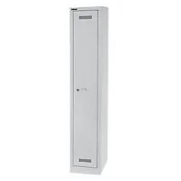 Bisley MonoBloc Silber Garderobenschrank 1 T&uuml;r 1 abteile Schl&uuml;ssel 322 x 500 x 1.700 mm Hellgrau