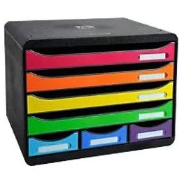 Exacompta Iderama Store-Box Mini Schubladenbox Kunststoff Mehrfarbig 7 Schübe 35,5 x 27 x 27,1 cm DIN A4+