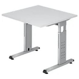 Hammerbacher VOS Höhenverstellbar Schreibtisch Weiß C-Fuß 800 (B) x 800 (T) x 850 (H) mm Spanplatte, Stahl