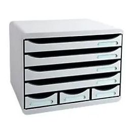 Exacompta Classic Schubladenbox Kunststoff Grau 7 Schübe 35,5 x 27 x 27,1 cm DIN A4+