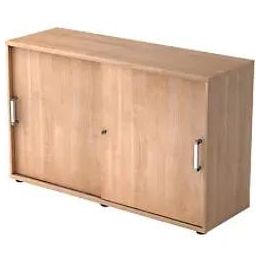 Hammerbacher Schrank Spanplatte 1 Fachboden abschließbar 1.200 x 400 x 748 mm Walnuss Braun