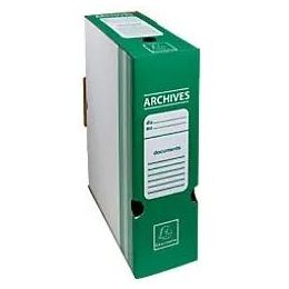 Exacompta Archivbox 261003H DIN A4 Pappkarton 35 (B) x 10 (T) x 25 (H) cm Grün 50 Stück