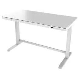 euroseats Sitz-Stehschreibtisch Rechteckig Schwarz C-Fuß 1 Schub 1.202 (B) x 602 (T) x 1.210 (H) mm Metall