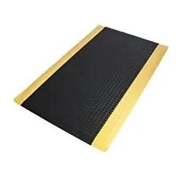 ETM Anti-Ermüdungsmatte Heavy-Duty TireTuff PVC, Vinyl Schwarz, Gelb 900 x 3050 mm