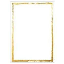 Sigel Briefpapier mit Motiv Golden Frame Weiß 50 Blatt