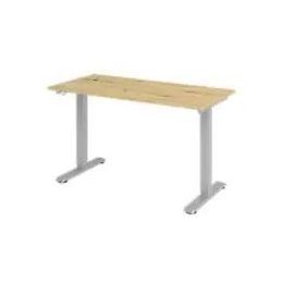 Hammerbacher VXMST Elektrisch Höhenverstellbar Sitz-Stehschreibtisch Eiche T-Fuß 1.400 (B) x 672 (T) x 1.200 (H) mm Spanplatte, Stahl