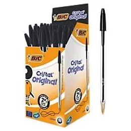BIC Cristal Original Kugelschreiber Schwarz Mittel 0,4 mm 50 Stück