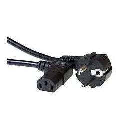 ACT Power Kabel Netzstecker CEE7/7 Stecker (gewinkelt) - C13 Schwarz 2 m AK5018