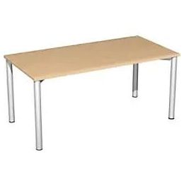 Speed Office Schreibtisch Rechteckig Buche 1.600 (B) x 800 (T) x 720 (H) mm MFC (Melaminbeschichtete Spanplatte)
