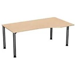 Speed Office Schreibtisch Freiform Buche 1.800 (B) x 1.000 (T) x 800 (H) mm MFC (Melaminbeschichtete Spanplatte)
