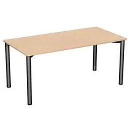 Speed Office Schreibtisch Rechteckig Buche 1.600 (B) x 800 (T) x 720 (H) mm MFC (Melaminbeschichtete Spanplatte)