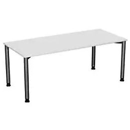 Speed Office Schreibtisch Rechteckig Hellgrau 1.800 (B) x 800 (T) x 800 (H) mm MFC (Melaminbeschichtete Spanplatte)