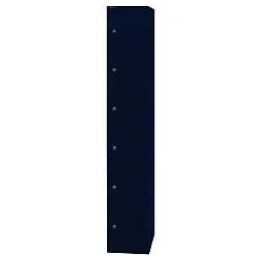 Bisley Metall Schließfach 6 Türen 1 abteile Schlüssel 305 x 457 x 1.802 mm Oxfordblau