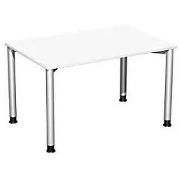 Speed Office Schreibtisch Rechteckig Weiß 1.200 (B) x 800 (T) x 800 (H) mm MFC (Melaminbeschichtete Spanplatte)