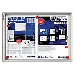 Franken Valueline A3 Abschließbarer Schaukasten Wandmontage Silber Nicht klebend 51 (B) x 3 (T) x 37 (H) cm