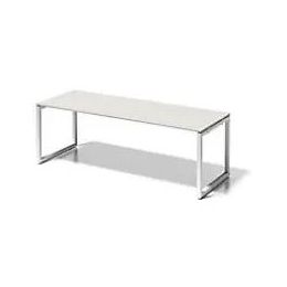 Bisley Cito Schreibtisch Rechteckig Hellgrau O-Fuß-Gestell 2.200 (B) x 800 (T) x 740 (H) mm MFC (Melaminbeschichtete Spanplatte), Stahl