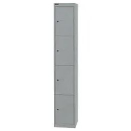 Bisley Metall Schließfach 4 Türen 1 abteile Schlüssel 305 x 305 x 1.802 mm Silber
