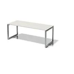 Bisley Cito Schreibtisch Rechteckig Hellgrau O-Fuß-Gestell 2.000 (B) x 800 (T) x 740 (H) mm MFC (Melaminbeschichtete Spanplatte), Stahl