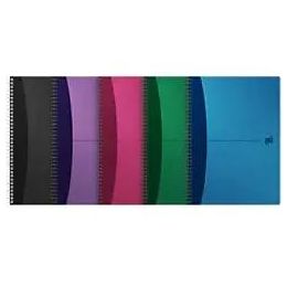 Oxford Office Urban Mix Collegeblock DIN A4 Kariert Spiralbindung PP (Polyproplylen) Farbig sortiert 180 Seiten 90 Blatt