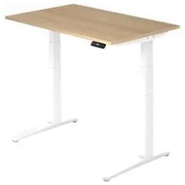 Hammerbacher XBHM VXBHM Elektrisch Höhenverstellbar Sitz-Stehschreibtisch Rechteckig Eiche C-Fuß 1.200 (B) x 800 (T) x 1.290 (H) mm Spanplatte, Stahl, Aluminium