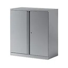 Bisley Flügeltürenschrank Stahl 1 Fachboden abschließbar 914 x 470 x 1.000 mm Silber