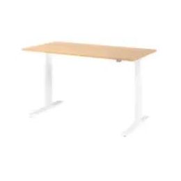 Hammerbacher VXMKA Elektrisch Höhenverstellbar Sitz-Stehschreibtisch Eiche C-Fuß 1.600 (B) x 800 (T) x 1.200 (H) mm Spanplatte, Stahl