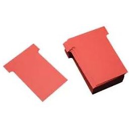 Ultradex T-Karten Schmal Ziegelrot 6,5 x 8,5 cm 100 Stück