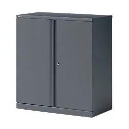 Bisley Flügeltürenschrank Stahl 1 Fachboden abschließbar 914 x 470 x 1.000 mm Anthrazit