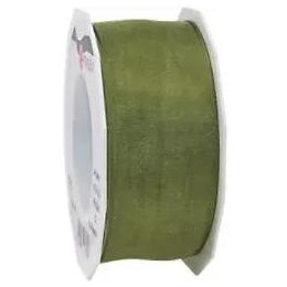 PR&Auml;SENT PRAESENT Organza 6074025-621 Olive 40 mm x 25 m 2 St&uuml;ck