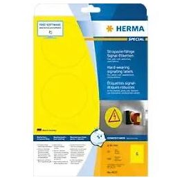 Herma Wetterfeste Etiketten 8035 Gelb Ø13 mm 25 Blatt à 6 Etiketten