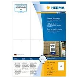 Herma Anhänger 8047 Weiß Rechteckig DIN A4 70 x 148,5 mm 100 Blatt à 6 Etiketten