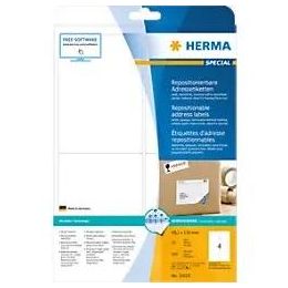 Herma Adressetiketten 10019 Weiß Rechteckig 99,1 x 139 mm 25 Blatt à 4 Etiketten