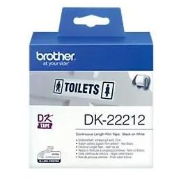 Brother QL Etikettenrolle Authentisch DK-22212 DK-22212 Haftend Schwarz auf Weiß 62 x 62 mm 15 m