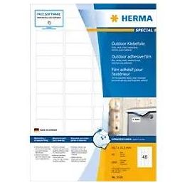 Herma Wassserfeste Etiketten 9536 Weiß DIN A4 45,7 x 21,2 mm 40 Blatt à 48 Etiketten